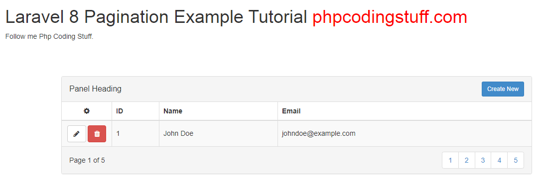[pagination Laravel 8] Web Artisans Cli Step By Step Example